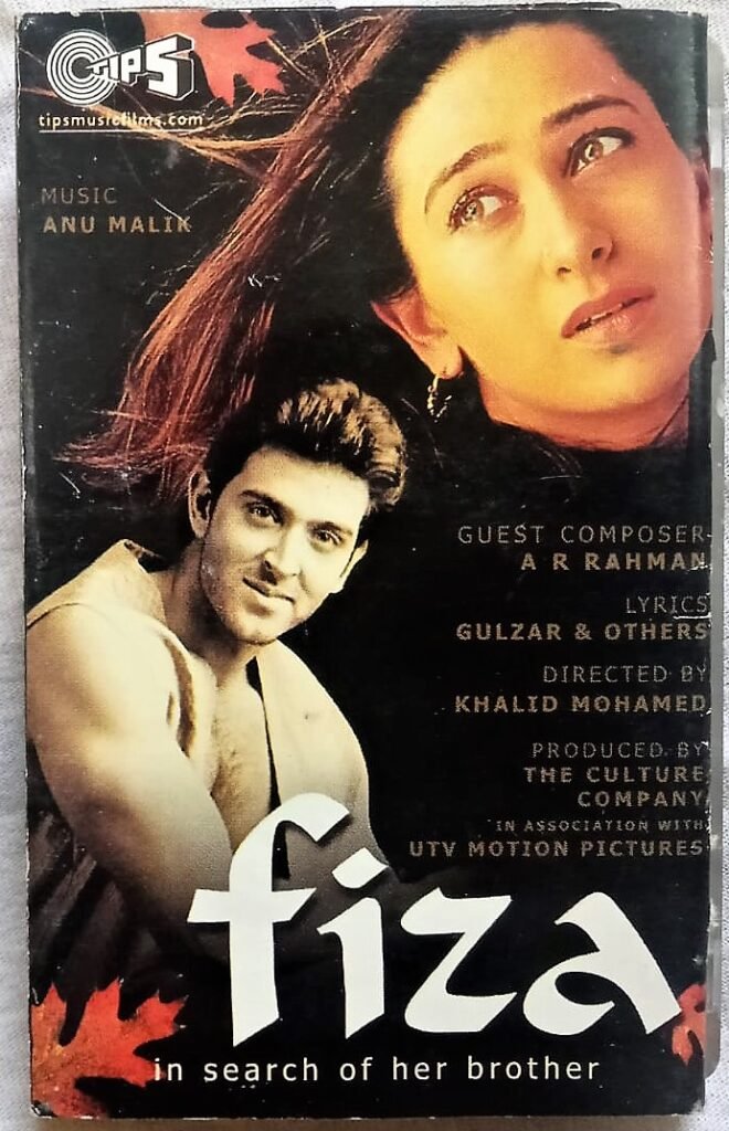 Fiza Hindi Audio Cassettes By A.R Rahman - Tamil Audio CDs, Hindi Audio ...
