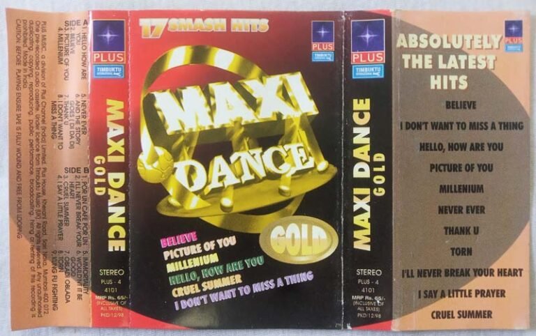 Maxi Dance Gold 17 Smash Hits Hindi Audio Cassette - Tamil Audio CDs ...