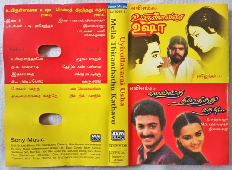 Uyirullavarai Usha - Mella Thirandhathu Kadhavu Tamil Audio Cassette ...