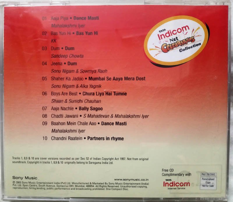 10 Blockbuster hit songs Hindi Film Audio Cd - Tamil Audio CD, Tamil ...